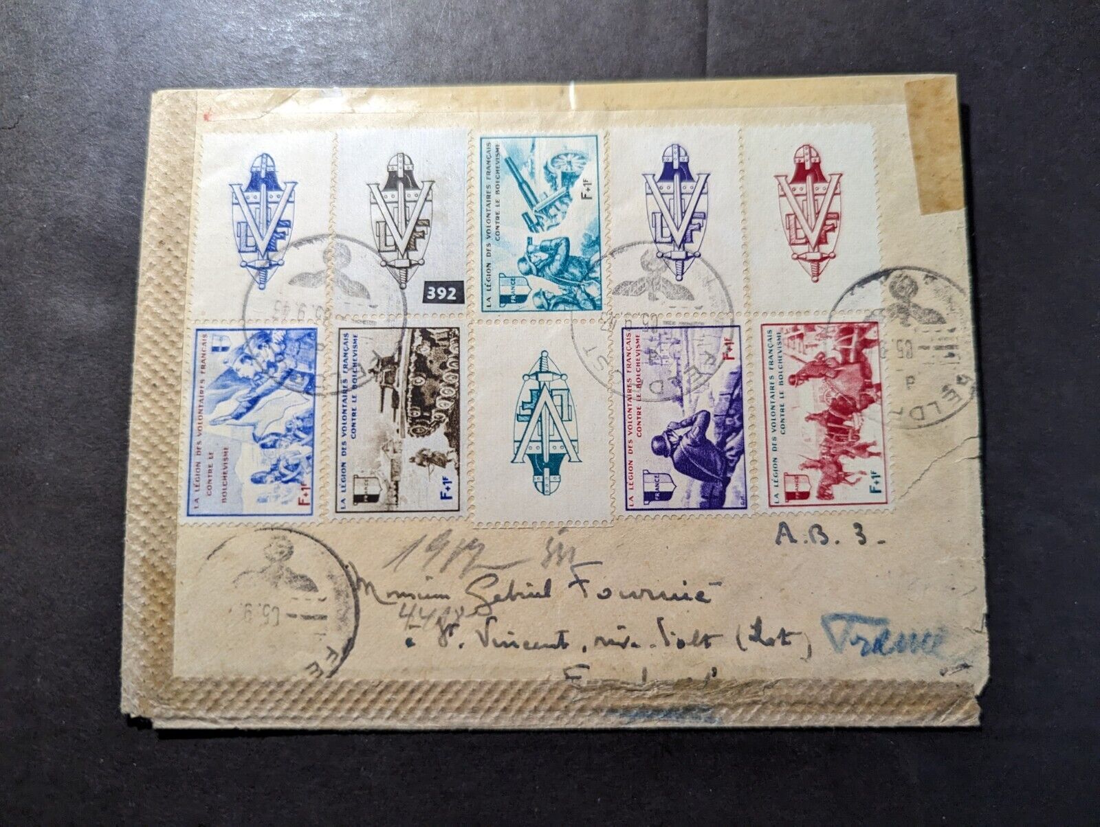 1943 France LVF Volunteers in German Army Feldpost Cover and Mint ...
