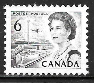 Canada 460: 6c Elizabeth, Die I, MNH, VF | Canada, General Issue Stamp ...