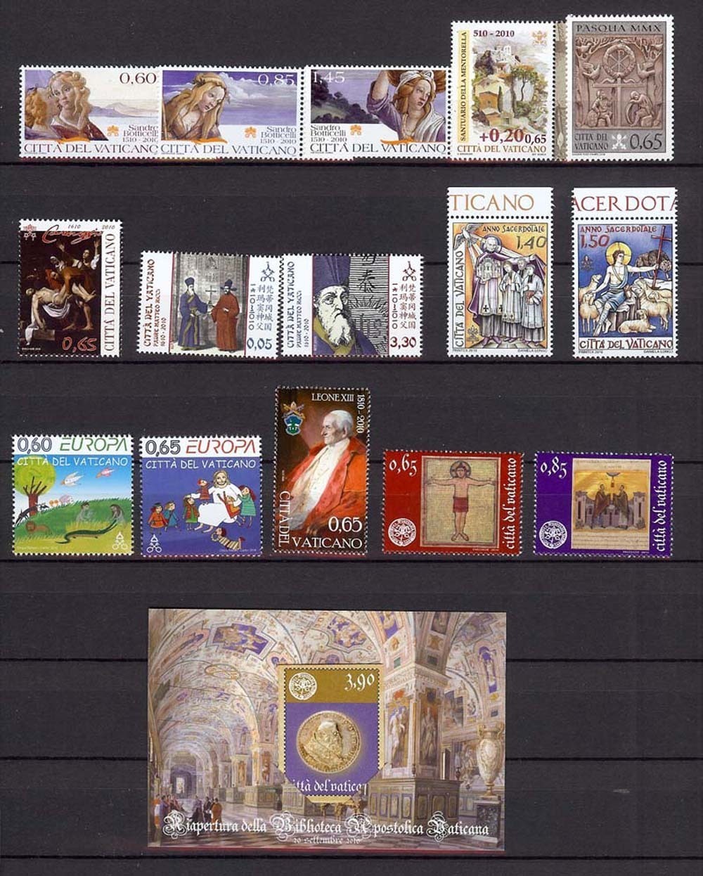 2010 Vatican City - Sc# 1434-1459 - Complete year set - MNH | Europe ...