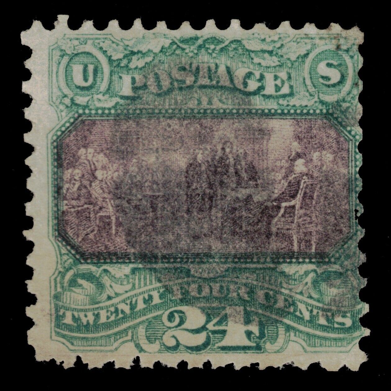 Scott #120 CV=$600- Faint Cancel, Clean Declaration of Independence ...