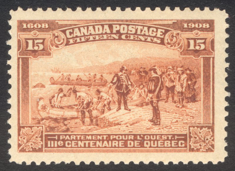Canada 1908 1/2c-20c Québec CERT 15c Scott 96-103 SG 188-195 MNH/MLH ...