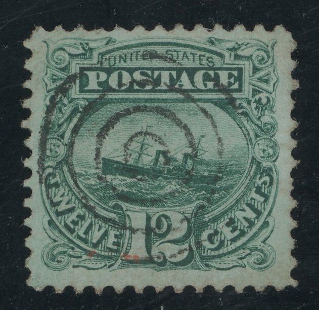 USA 117 - 12 cent SS Adriatic - F/VF Used with target cxl & trace of ...