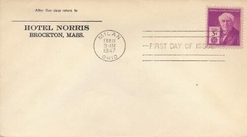 945 3c THOMAS ALVA EDISON - Hotel Norris, Brockton, Mass. | United ...