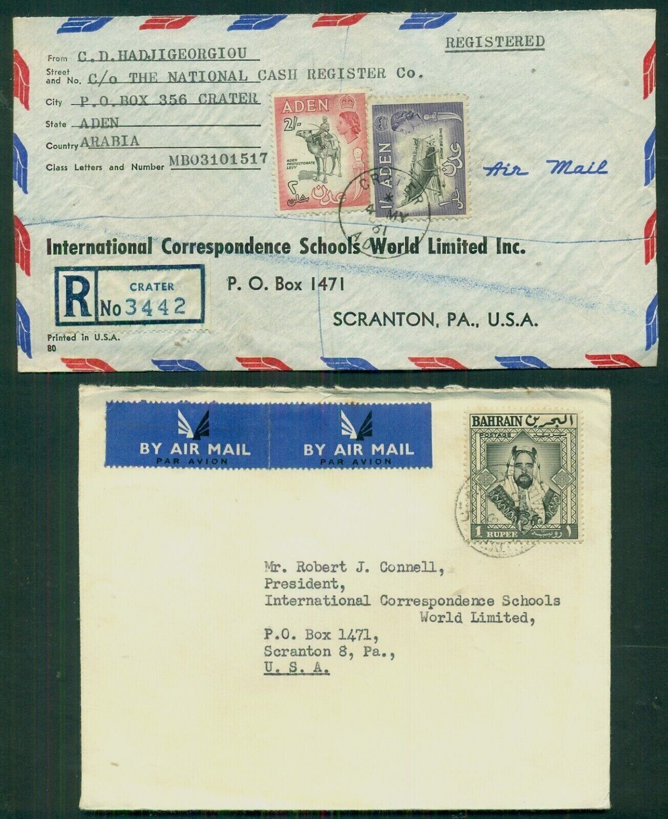 ADEN & BAHRAIN, 1961 British Protectorates on Arabian Peninsula, 2 ...