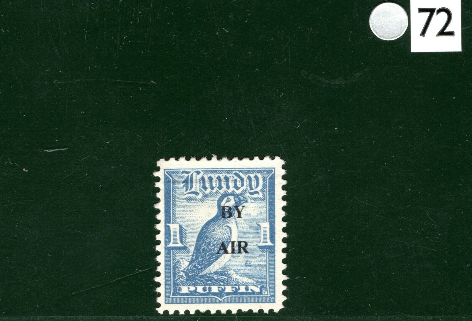 GB Locals LUNDY Stamp 1 Puffin *BY AIR* Overprint BIRDS Mint MNG ...
