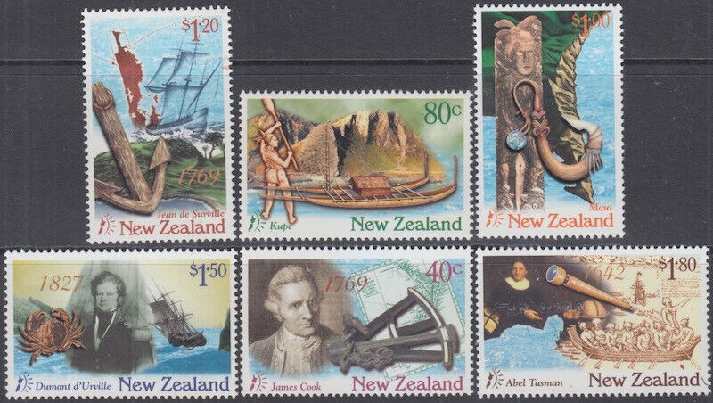 New Zealand Sc #1413-8 CPL MNH SET of 6 - Various Explorers & Their ...