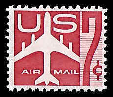 PCBstamps US C60 7c Jet Plane, carmine, MNH, (10) | United States ...