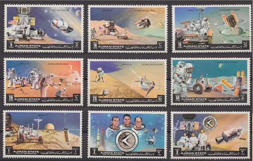 Ajman State, Apollo 15 / Space, MNH SET From 1972 | Middle East ...