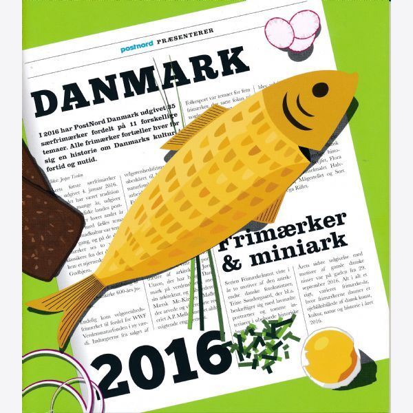 Denmark Danmark year set 2016 MNH stamp collection in official folder ...