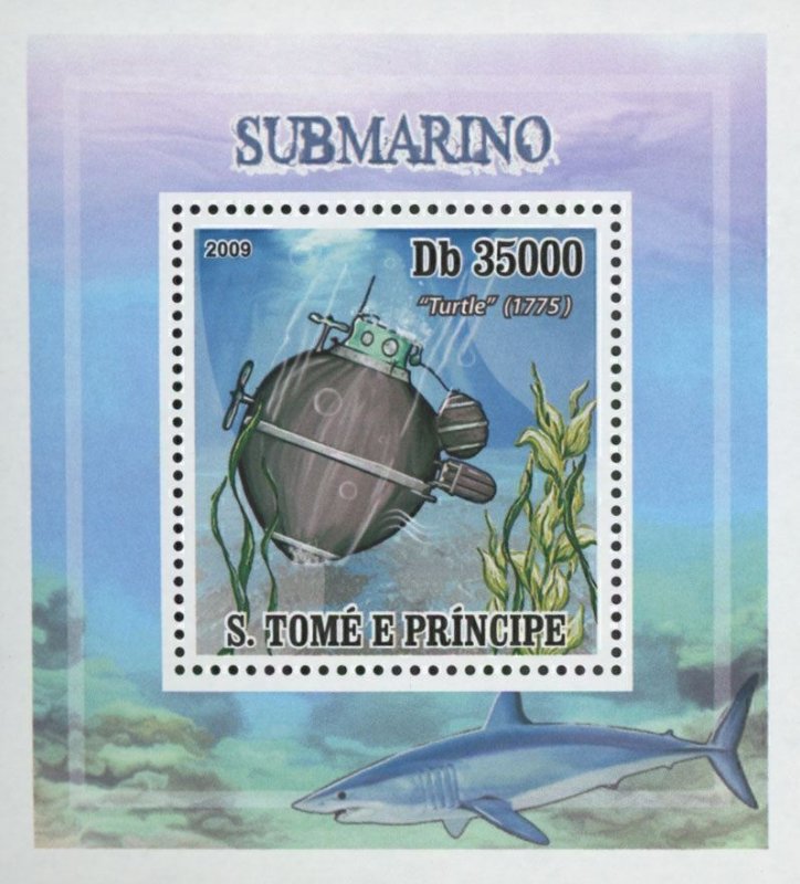 Submarines Turtle 1775 Mini Sov. Sheet Stamp MNH | Worldwide - Other ...