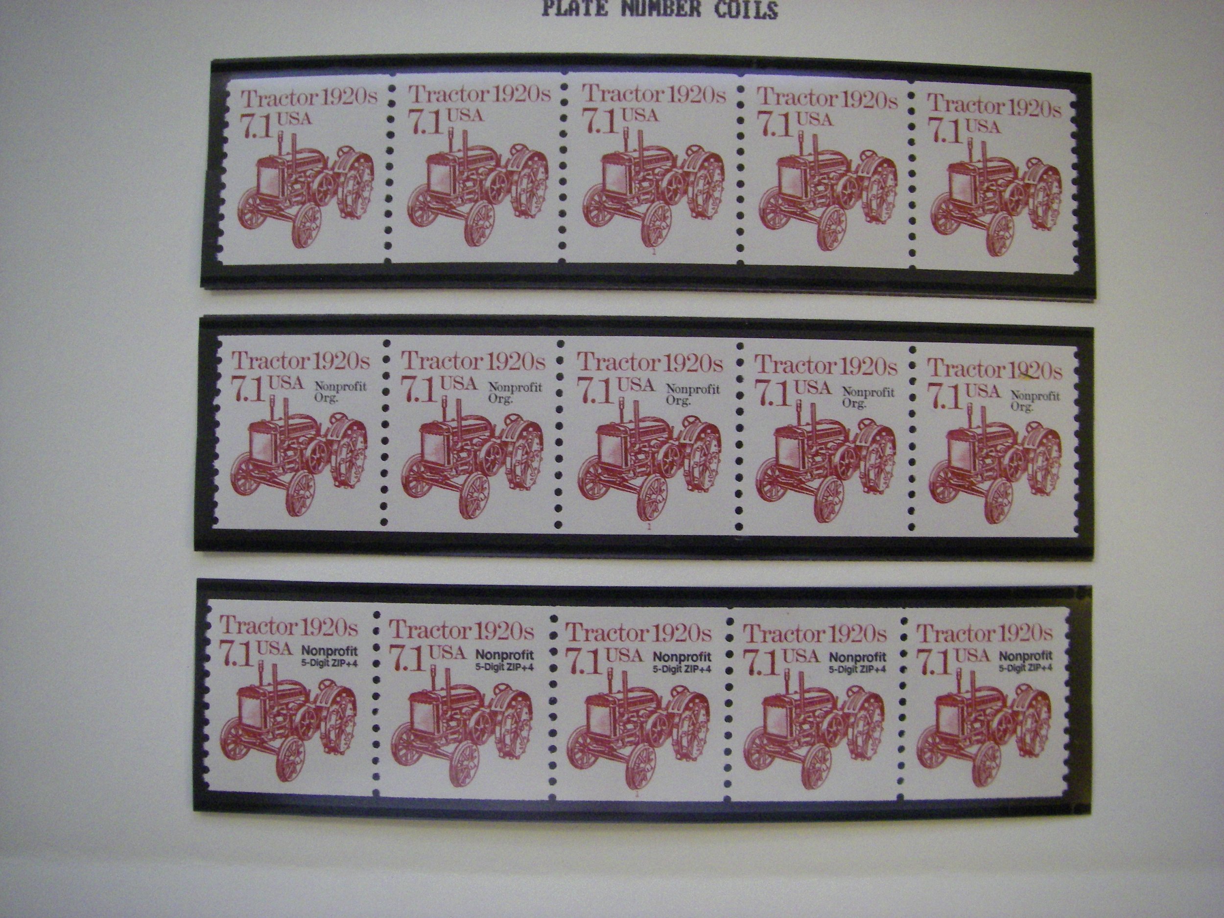 Scott 2127, 2127a, & 2127b, 7.1c Tractor, PNC5s, COMPLETE Set, MNH ...