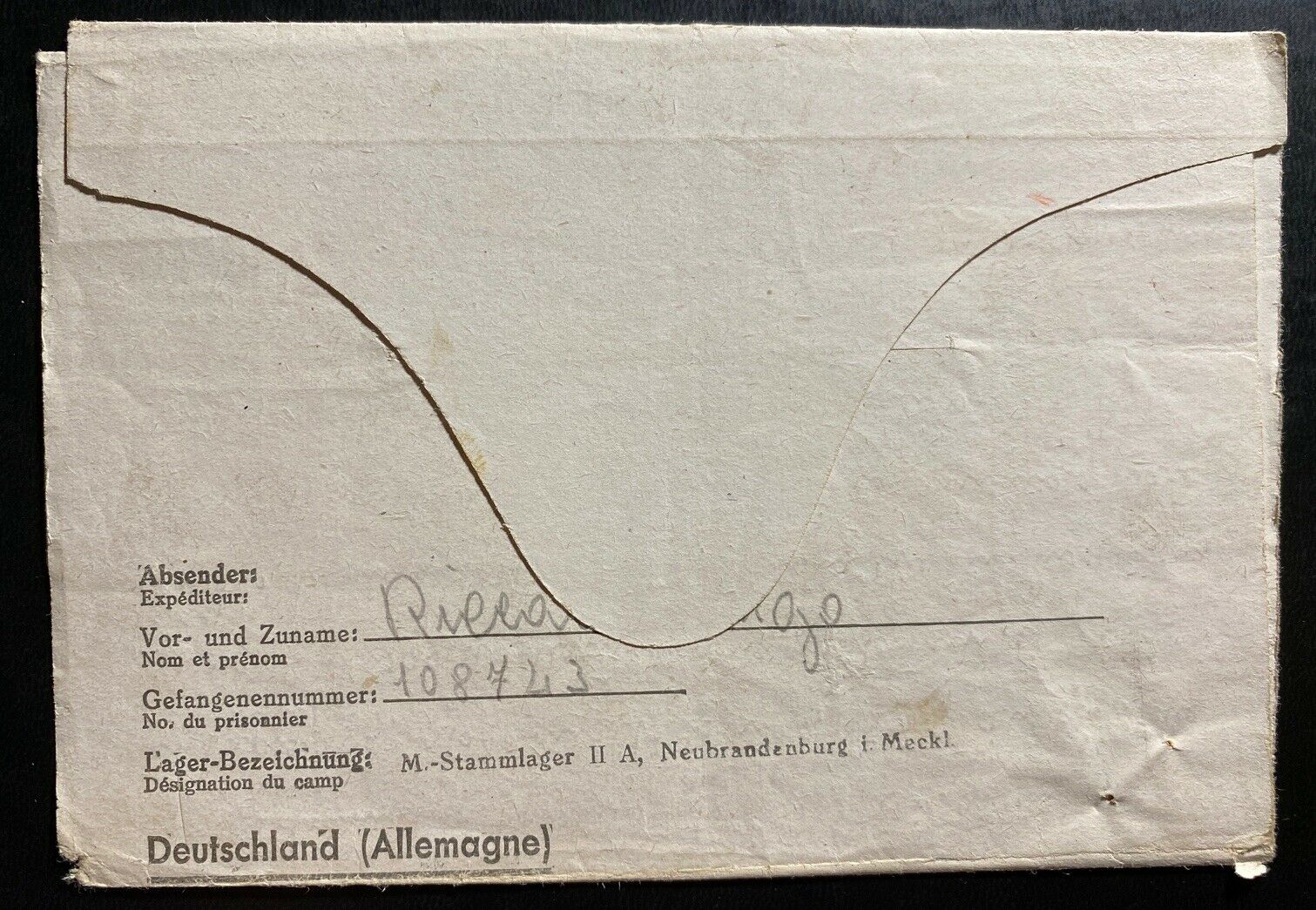 1943 Germany Stalag 2A POW Prisoner of War Letter Cover To Alessandria ...