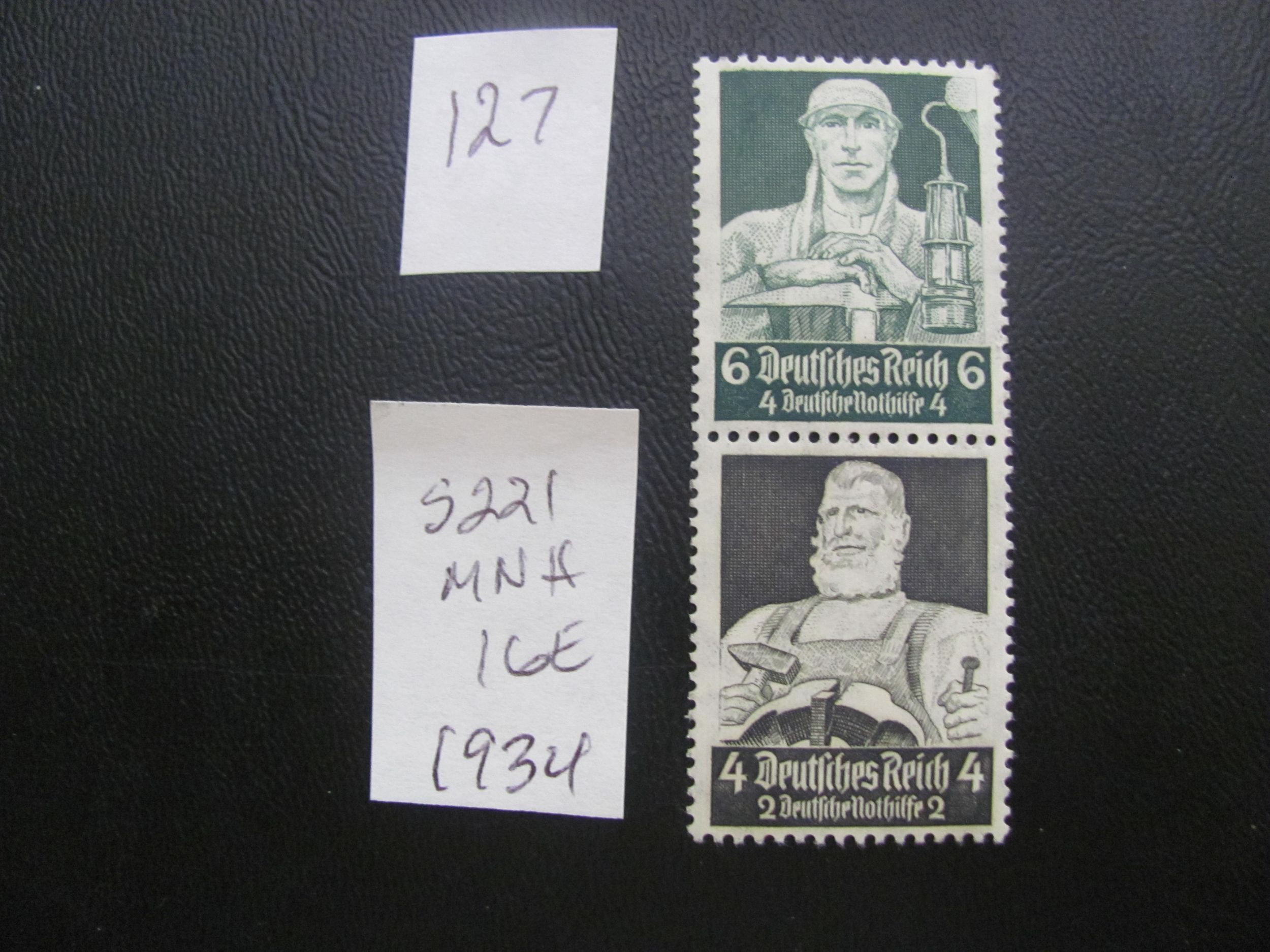 Germany 1934 MNH MI. S221 Booklet Piece 16 Euros (127) New Batch ...