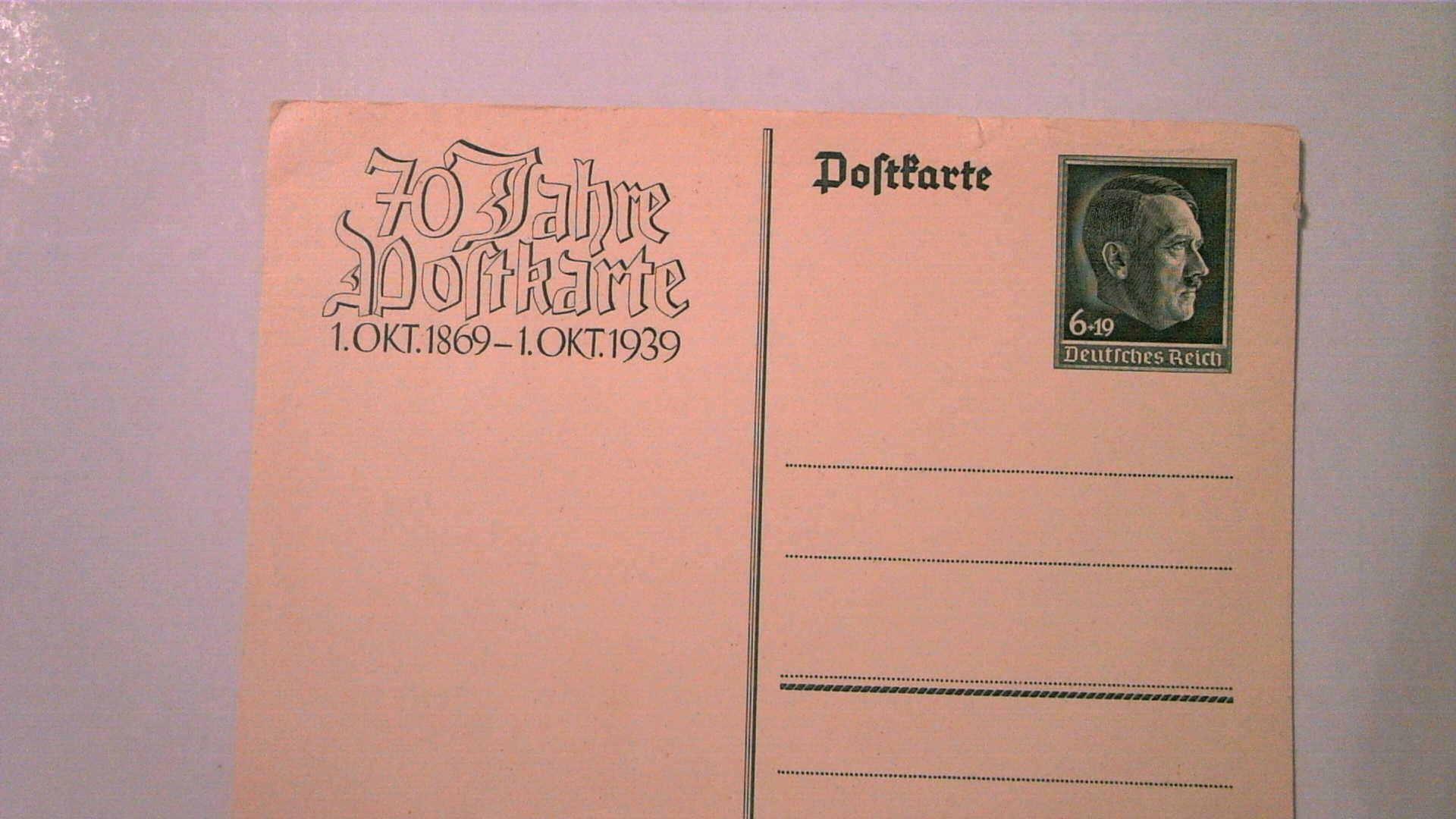 Germany Wwii ERA Propaganda Postal Card: 1939 Jahre Doftkarte | Europe ...