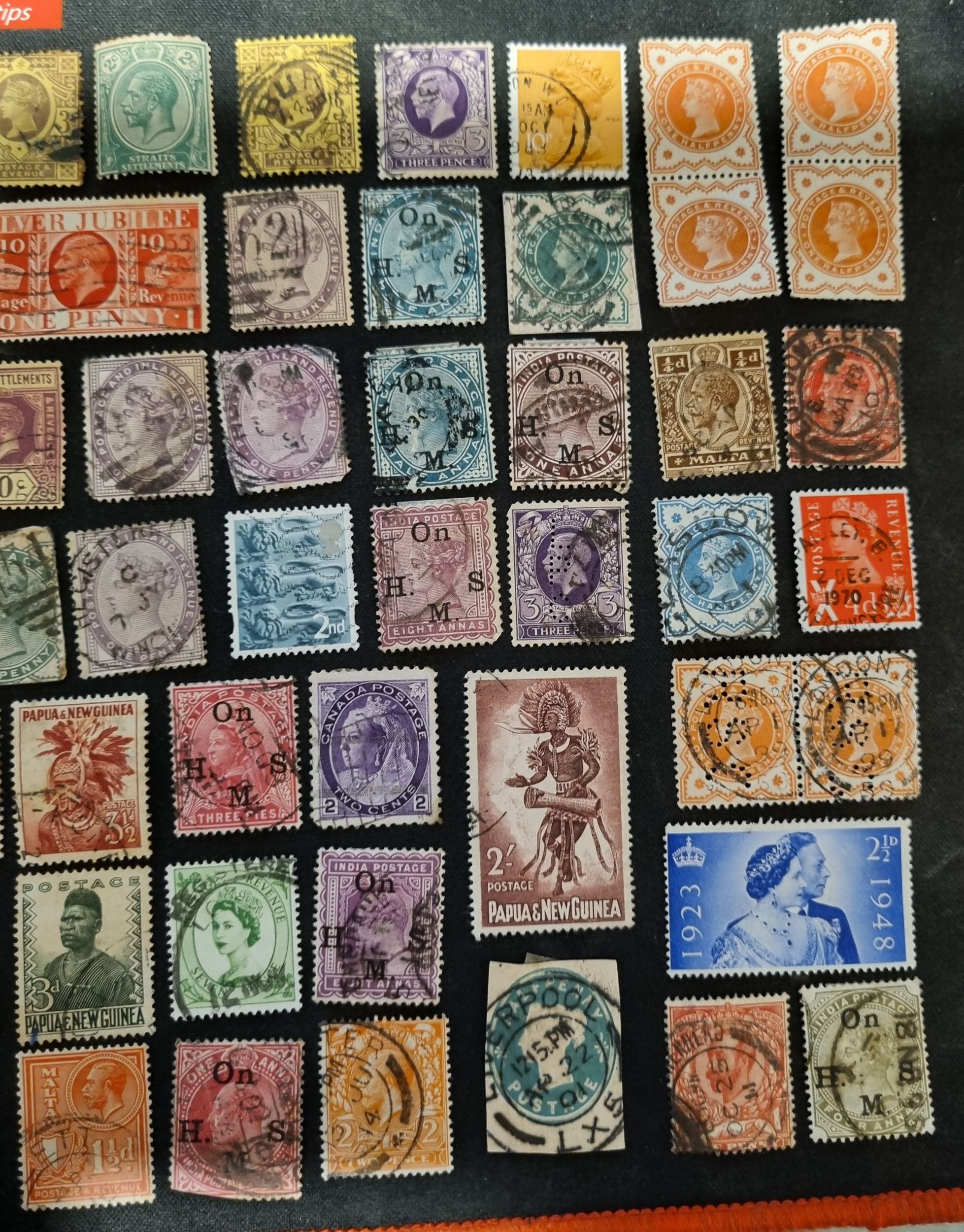 Great britain beautiful lot of old stamps 1800s' worldwide collection ...