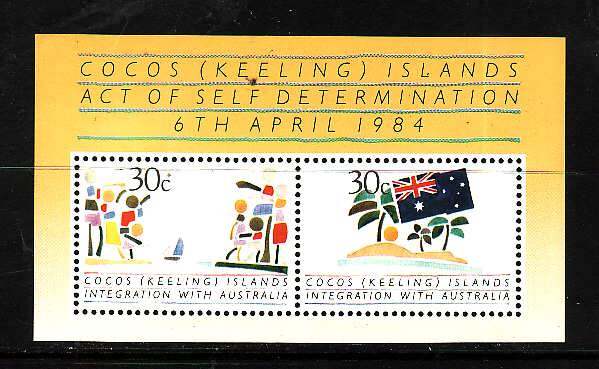 Cocos (Keeling) Is.-Sc#125- id10-unused NH sheet-Self-Determination ...