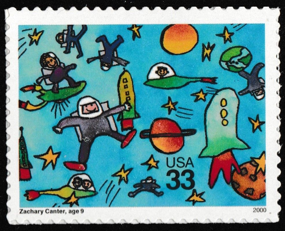 US 3414 Stampin' the Future by Zachary Canter 33c single (1 stamp) MNH ...