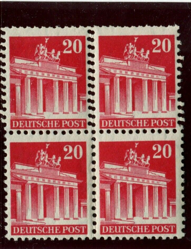 Germany Bizone Scott 646 Michel 85 MNH Block Double Perf TOP Pair ...