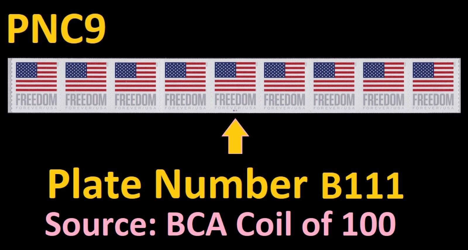 US 5789a Flag Freedom forever PNC9 BCA B111 (from coil of 100) MNH 2023 ...