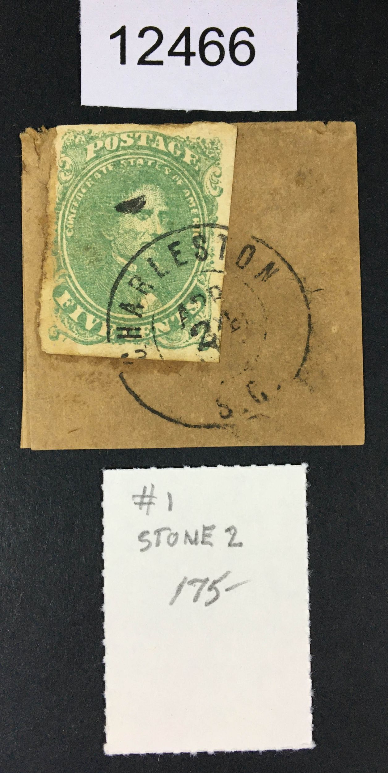 CSA US Stamps # 1 Imperf Used CAT. $175 LOT #12466 | United States ...