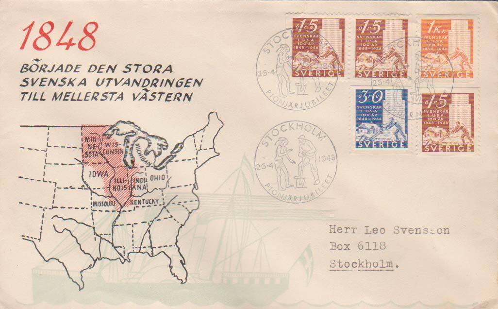 Sweden Scott 400-403 Typewritten Address. | Europe - Sweden, General ...