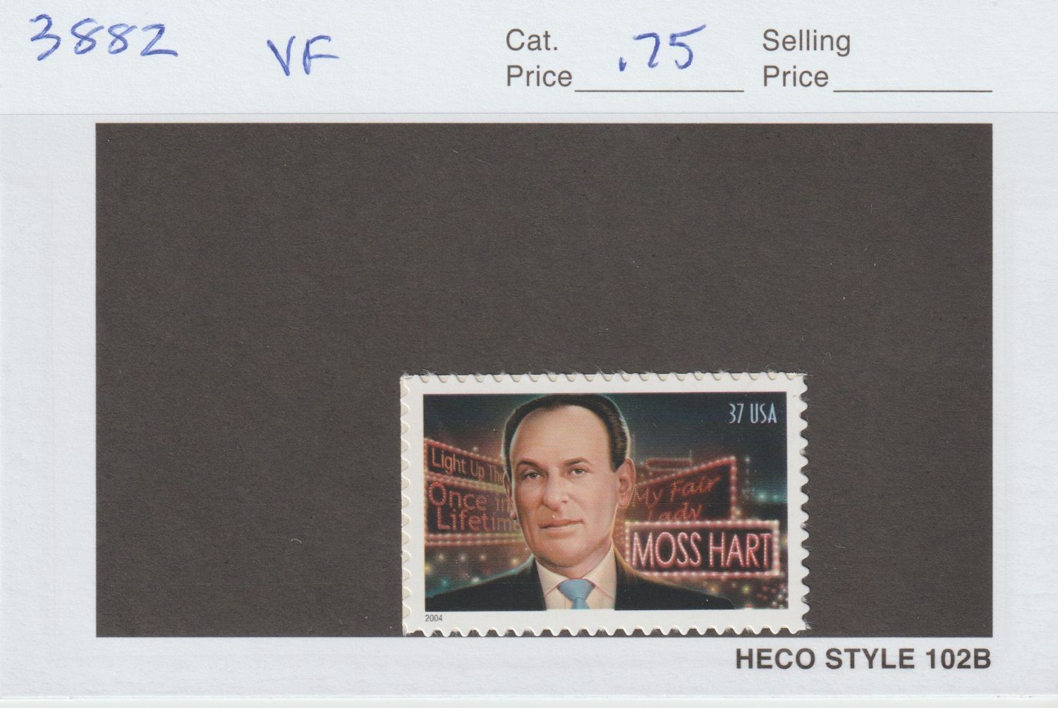 Scott# 3882 2004 37c Moss Hart Issue VF MNH | United States, General ...