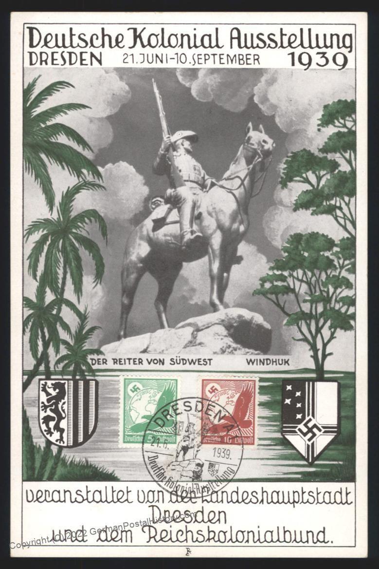 3rd Reich Germany 1939 Lost Colonies Propaganda Souvenir Card 108669 ...
