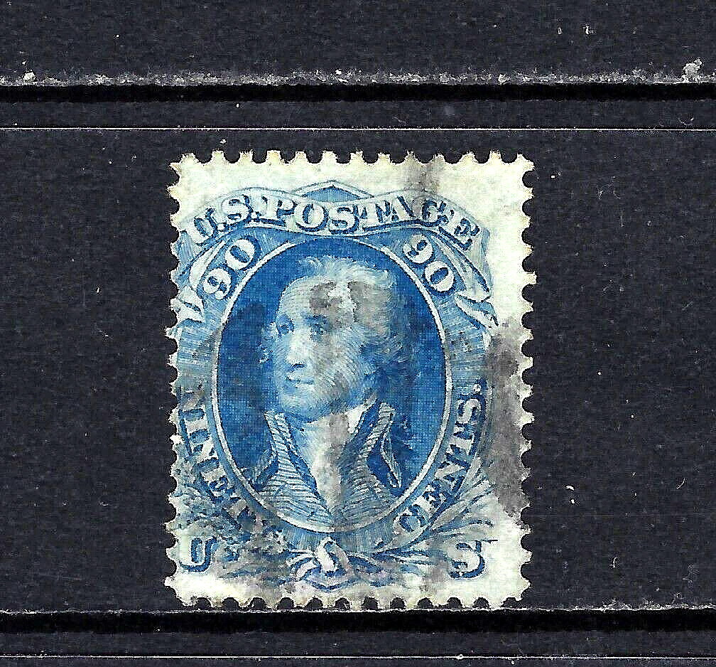 #72 US 90 Cent Blue Washington-Used-N/G-Fine-Vf | United States ...