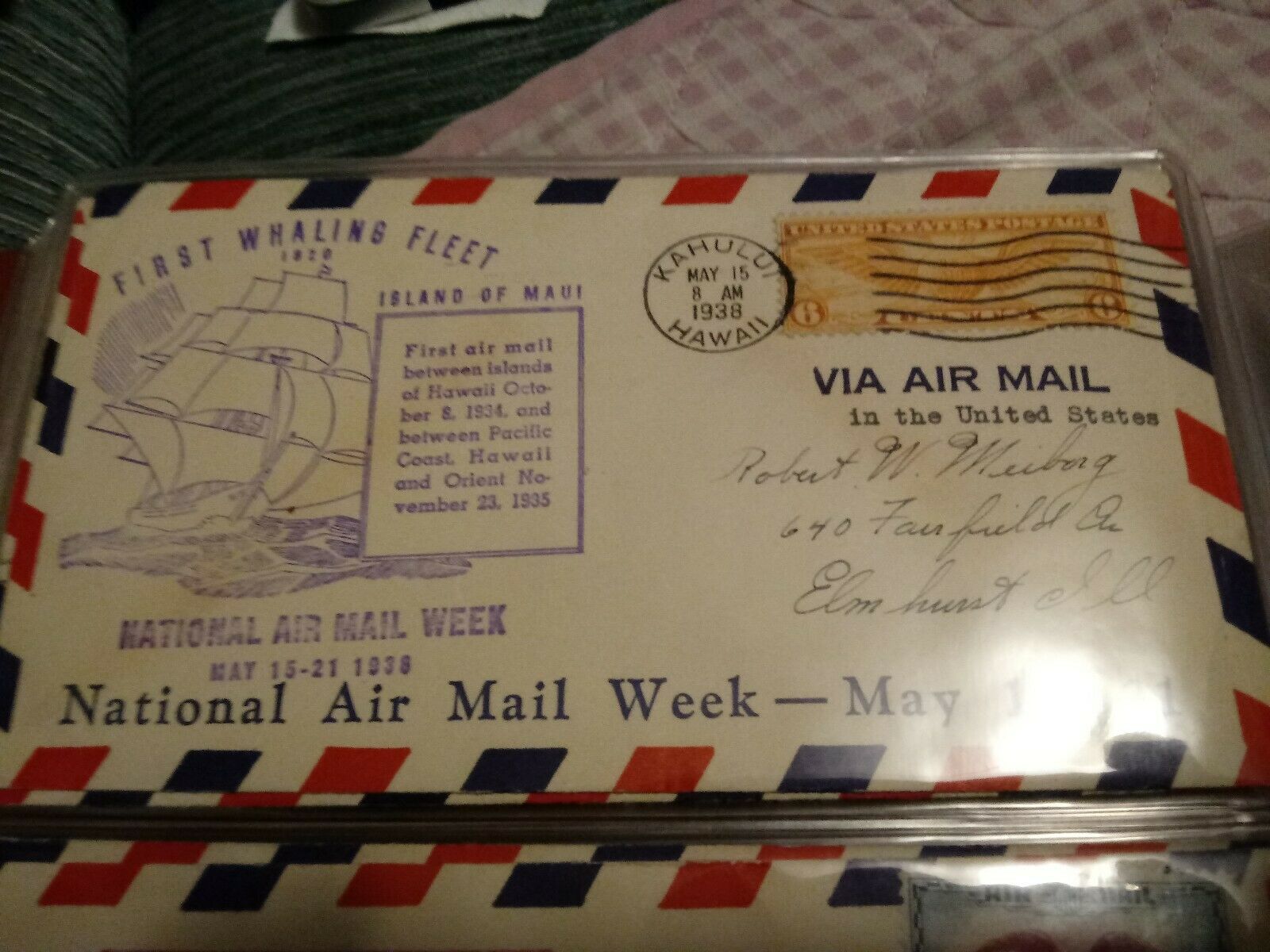 1938 National Air Mail Week First Whaling Fleet, Kahului, Hawaii ...