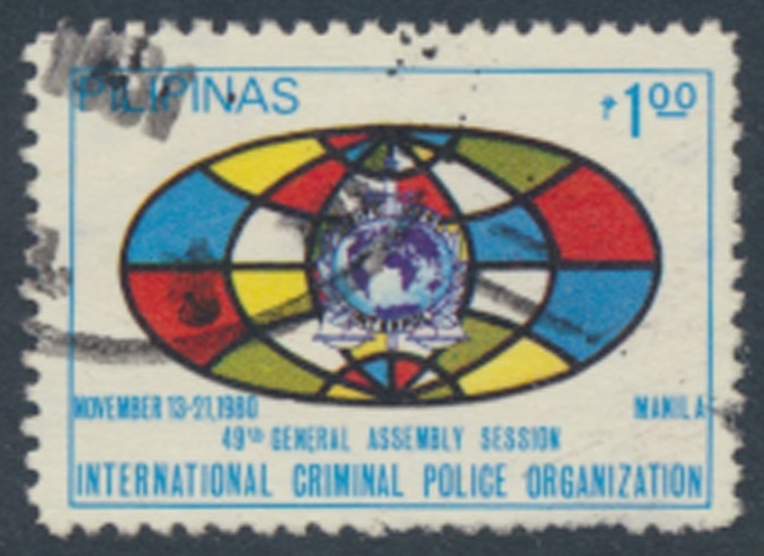 Philippines SC# 1496 Used Interpol see details & scans | Asia ...