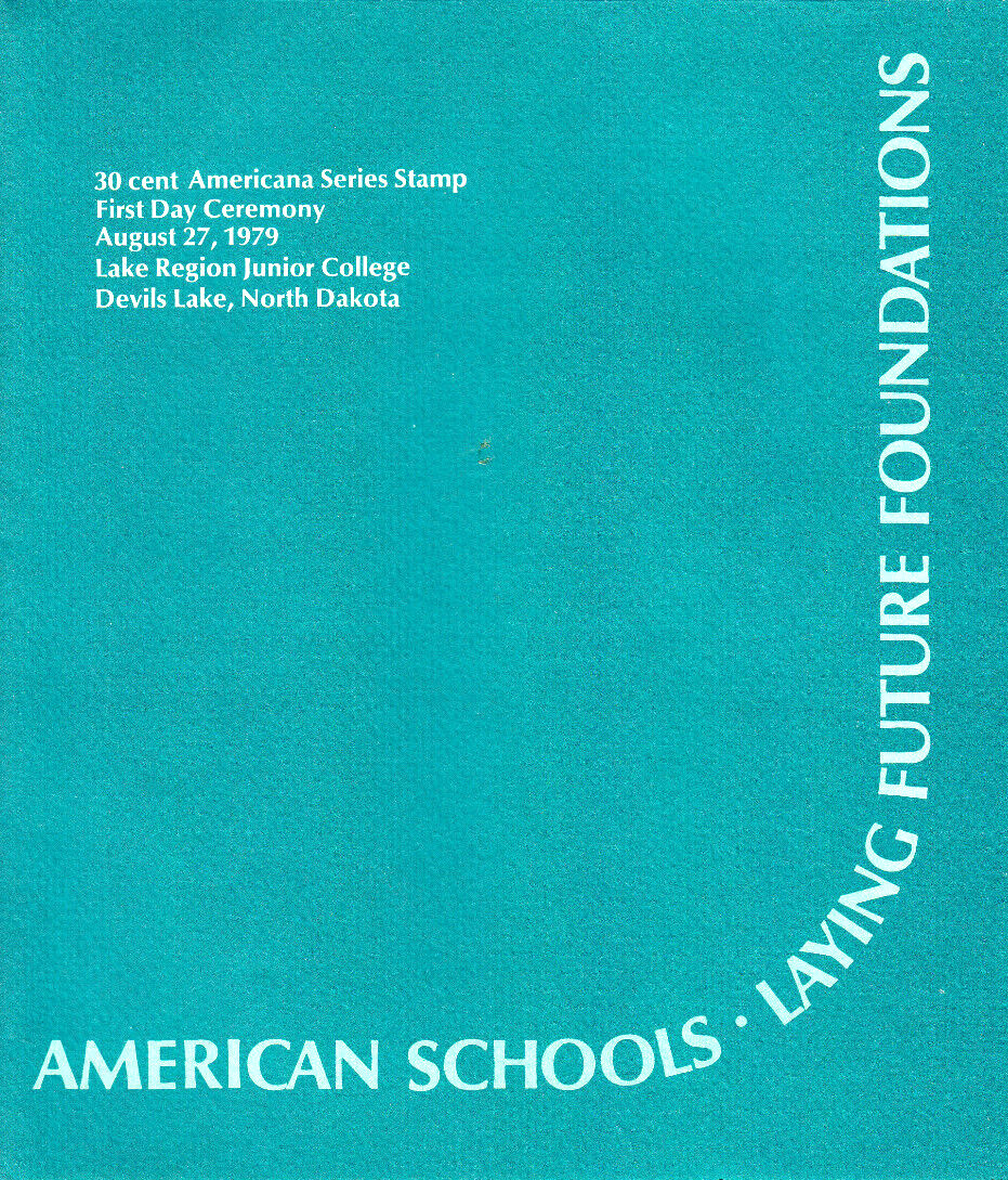 USPS 1st Day Ceremony Program #1606 C1 One-Room School House Americana ...