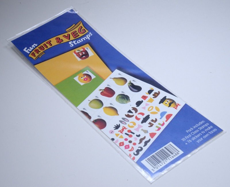 Great Britain Fun Fruit & Veg Stamps Royal Mail First Class Postage ...