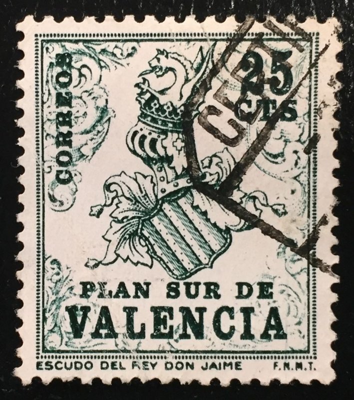 Spain "Plan Sur de Valencia" 25 CTS January 15, 1963 (Used) | Europe ...