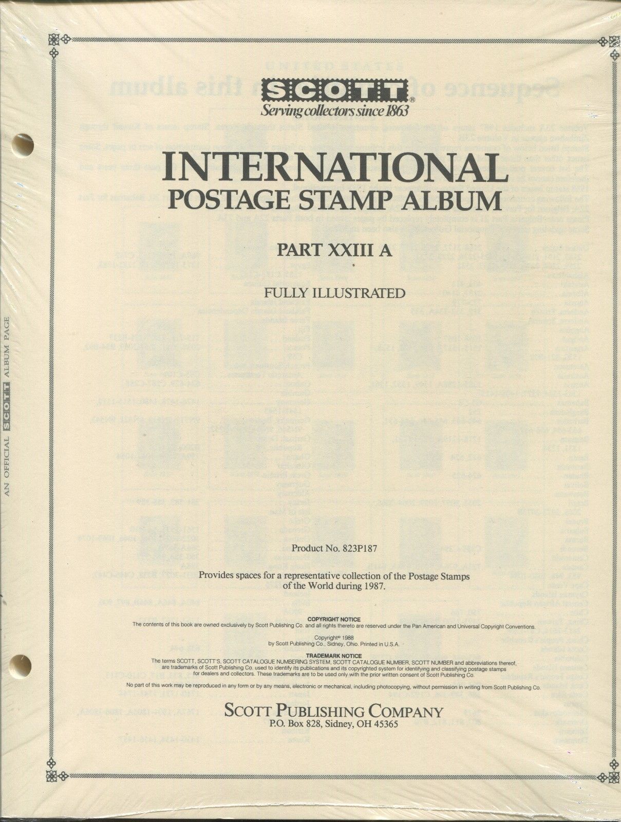 Scott National Postage Stamp Album #23A 1987 US - Korea Supplement 384 ...