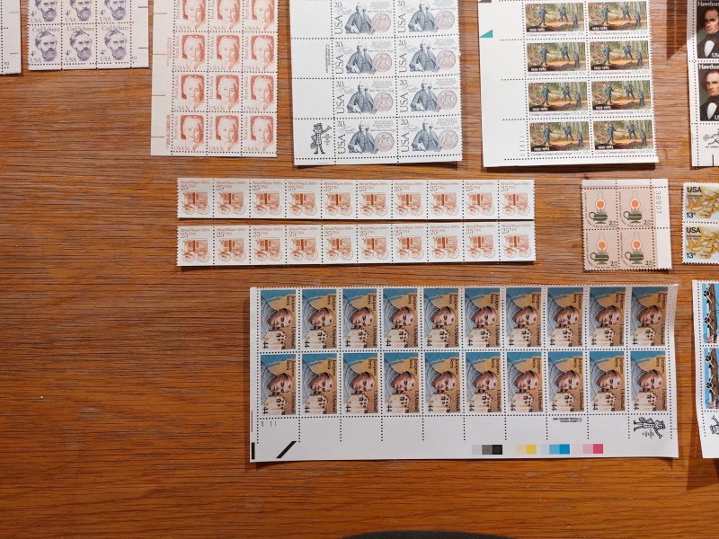 USA 1970-1990. Postage: stamps, sheets, booklets, valid Face value 100 ...