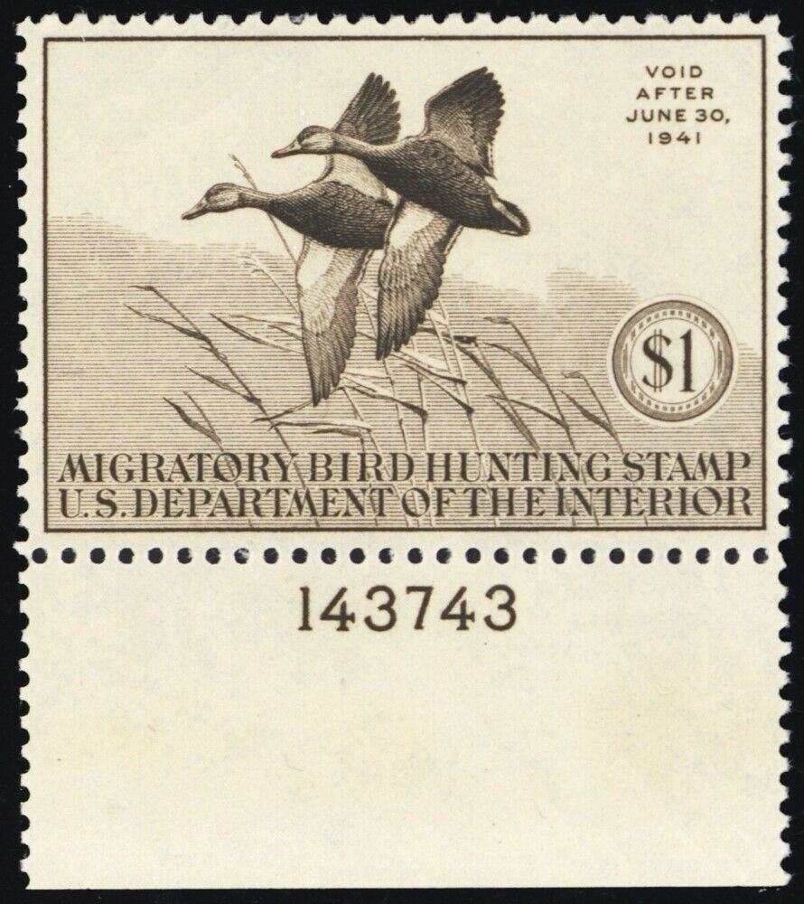 RW7, Mint VF NH $1 Duck Stamp With PL# - Stuart Katz | United States ...