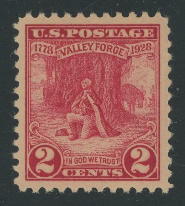 USA 645 - 2 cent Valley Forge Issue - XF/Superb Mint never hinged ...