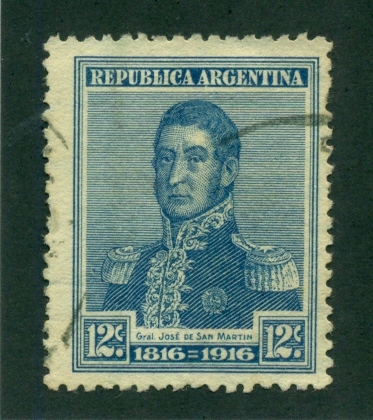 Argentina 1916 #222 U SCV(2022) = $0.35 | Central & South America - Argentina, General Issue ...
