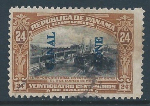 Canal Zone #51 Used 24c Panama S.S. Cristobal Issue Ovptd. "Canal Zone ...