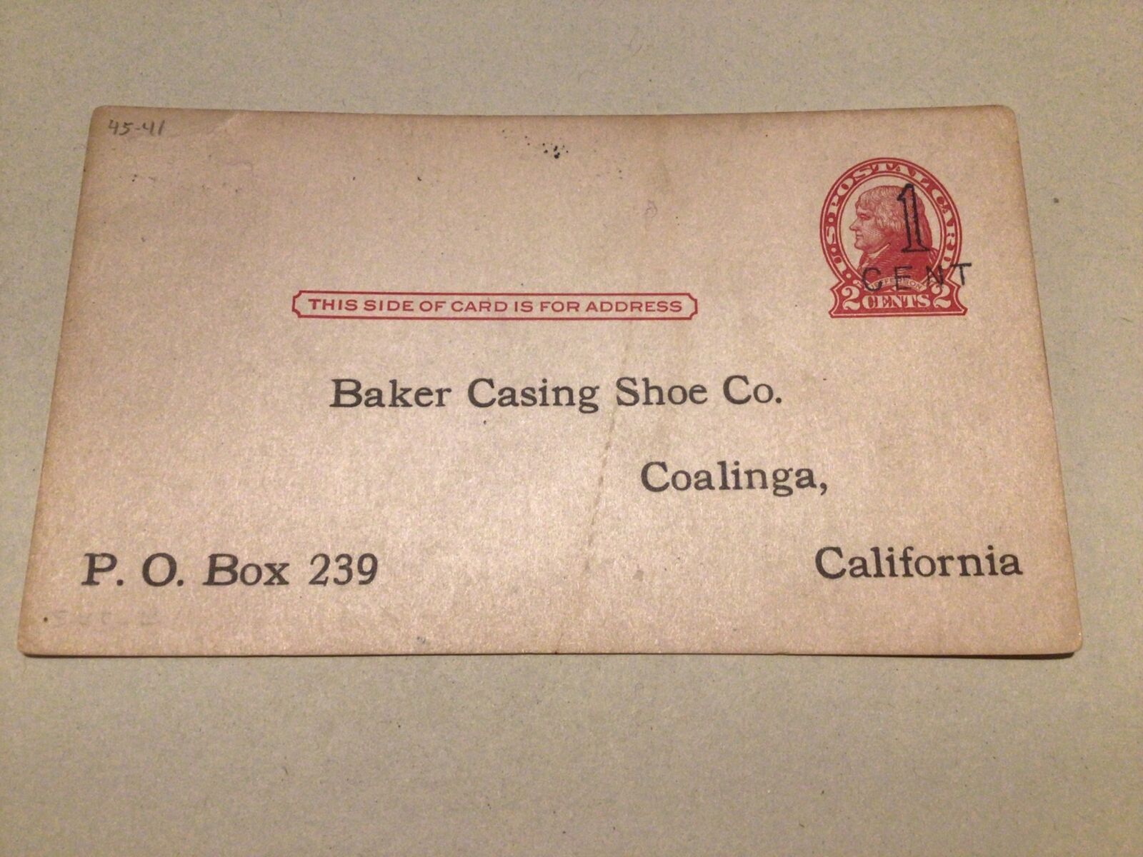 United States Baker Casing Shoe Company 1921 postal card 66970 | United ...