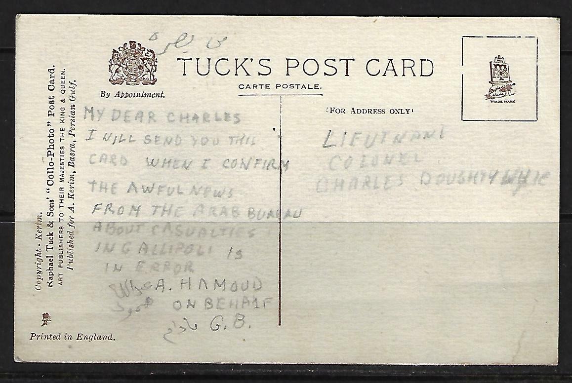 Iraq UK 1916 Real Photo Card of the British Camp in ALI Gharbi Under ...