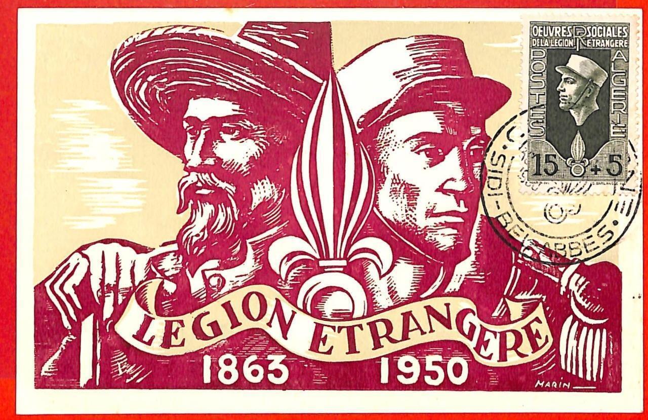 aa3207 - ALGERIA - Postal History - MAXIMUM CARD - 1950 LEGION ...