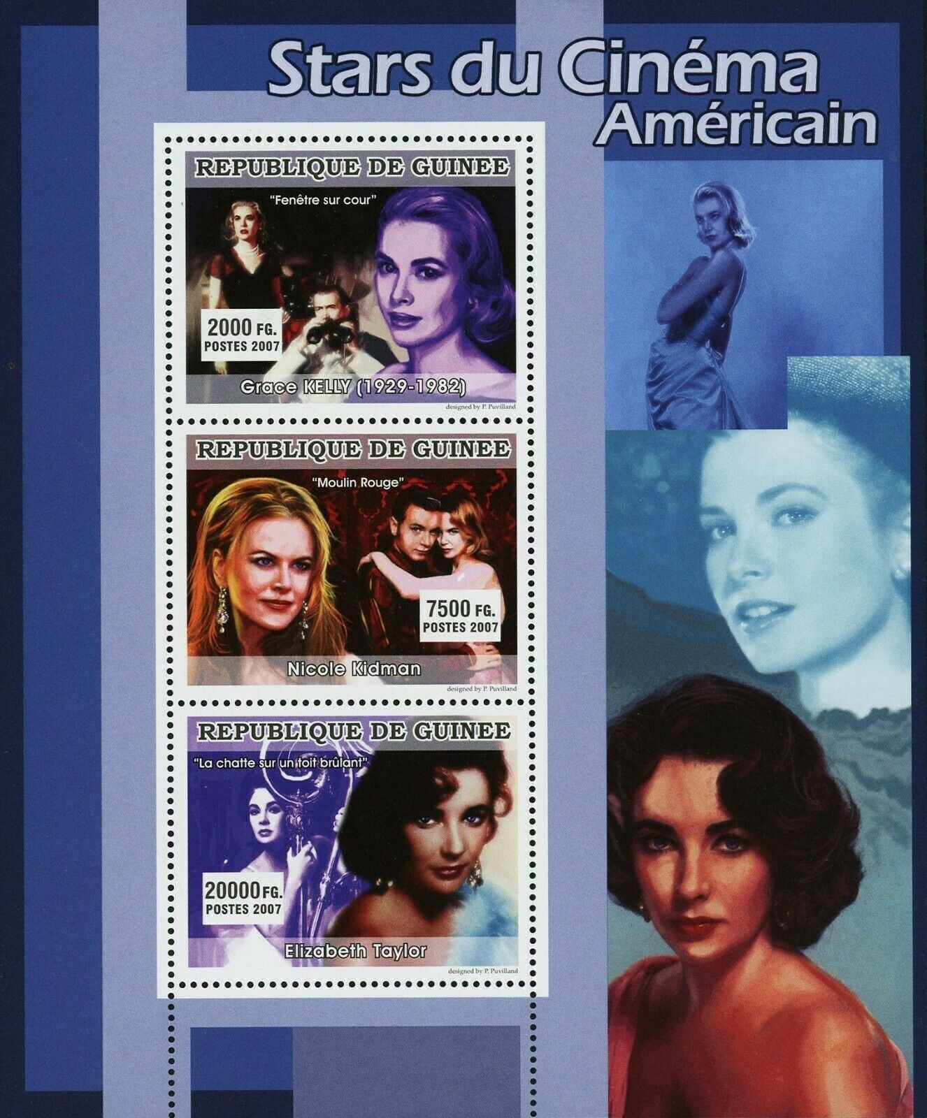 American Actress Stamp Cinema Grace Kelly Nicole Kidman Elizabeth ...