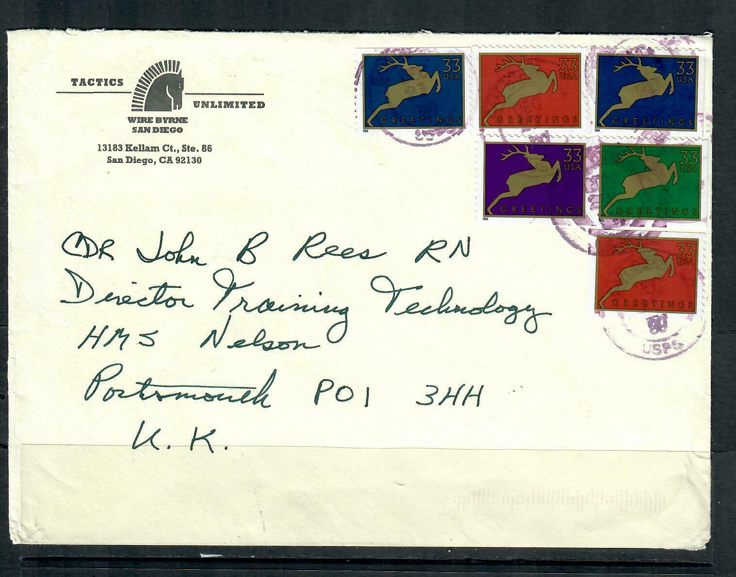 USA Cover From Tactics Unlimited to HMS Nelson Portsmouth | United ...