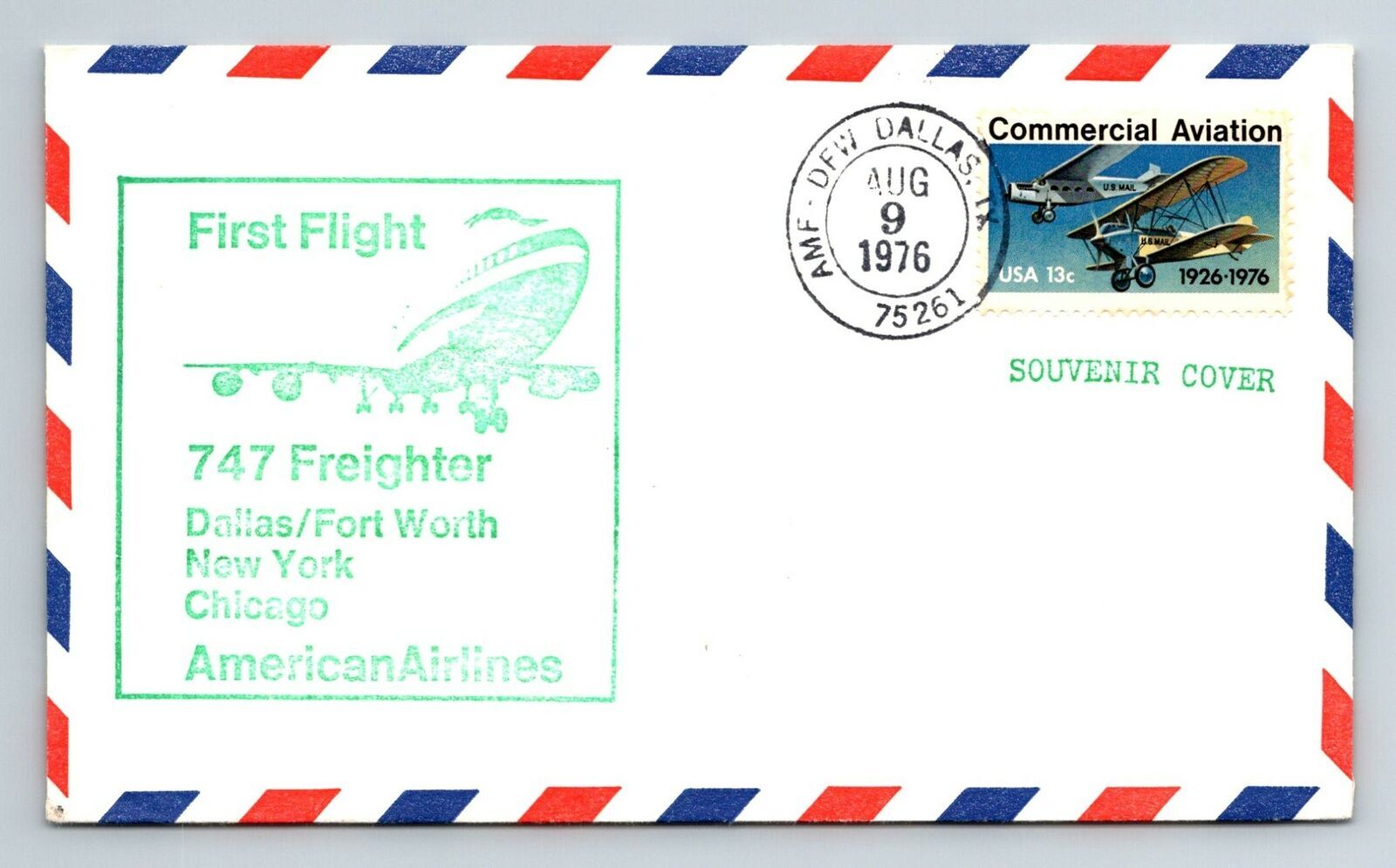 1976 American Airlines First Flight 747 Freight - AMF New Dallas ...