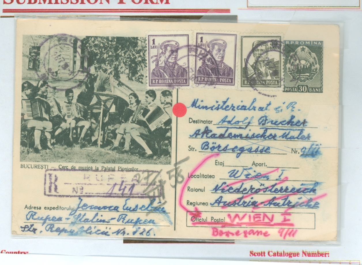 Romania Register post card-rare for postcards. | Europe - Romania ...