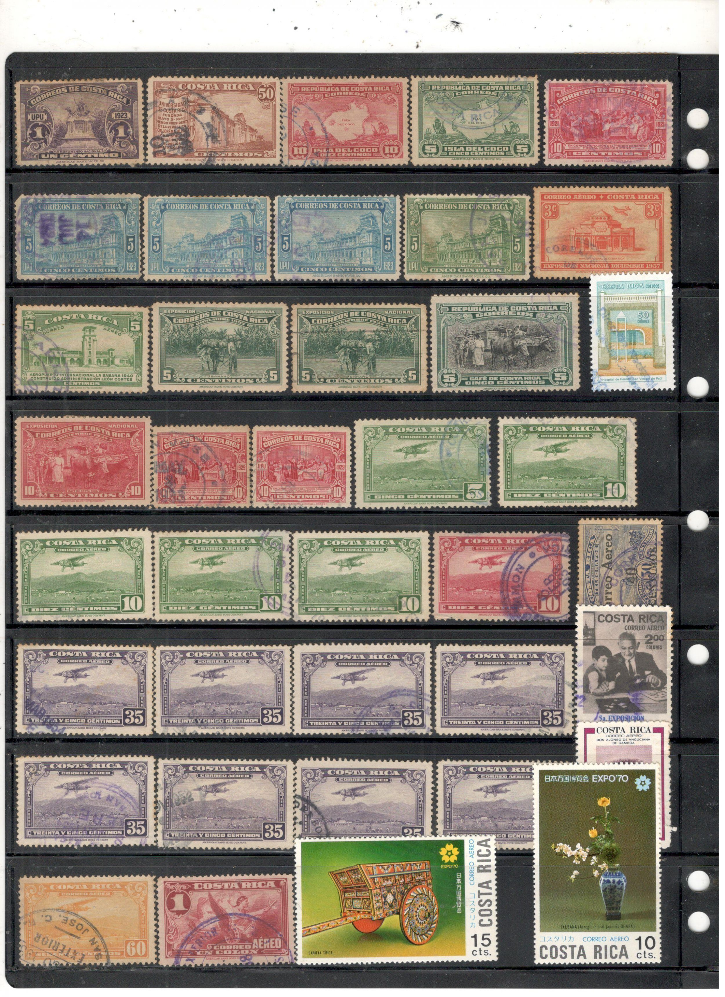 Costa Rica Collection on Stock Sheet Mint/Used | Central & South ...