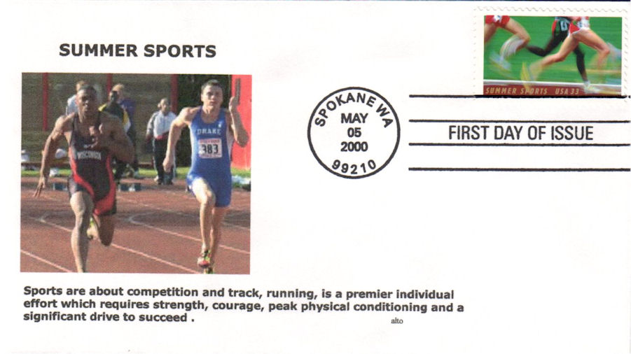 #3397 Summer Sports Alto FDC | United States, General Issue Stamp ...