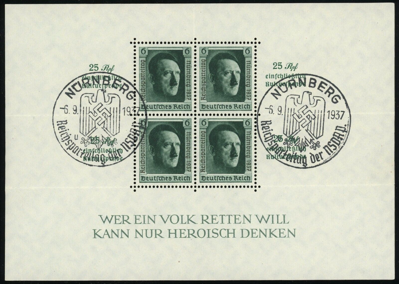 Germany #B104 Adolf Hitler 1937 Nuremberg NSDAP Party Rally Special ...