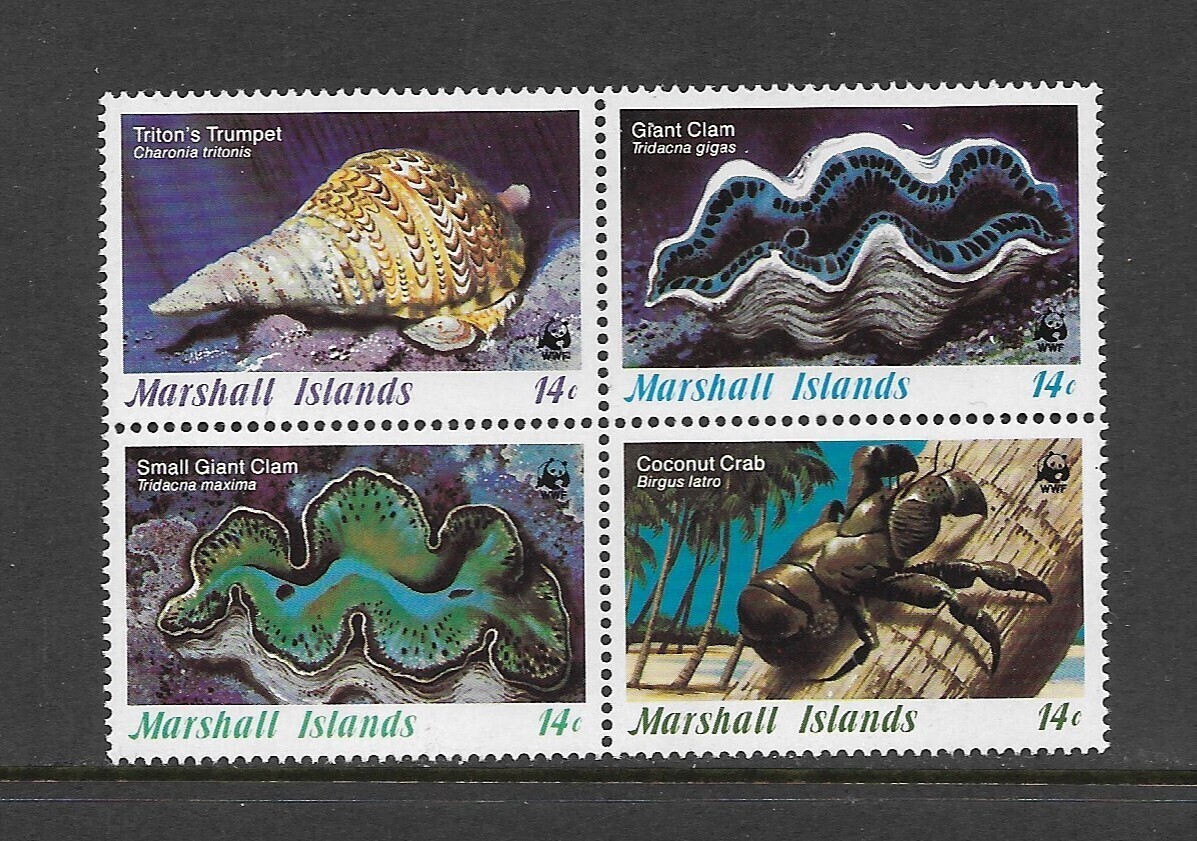 Marshall Islands #113A Marine Life WWF MNH | Australia & Oceania ...